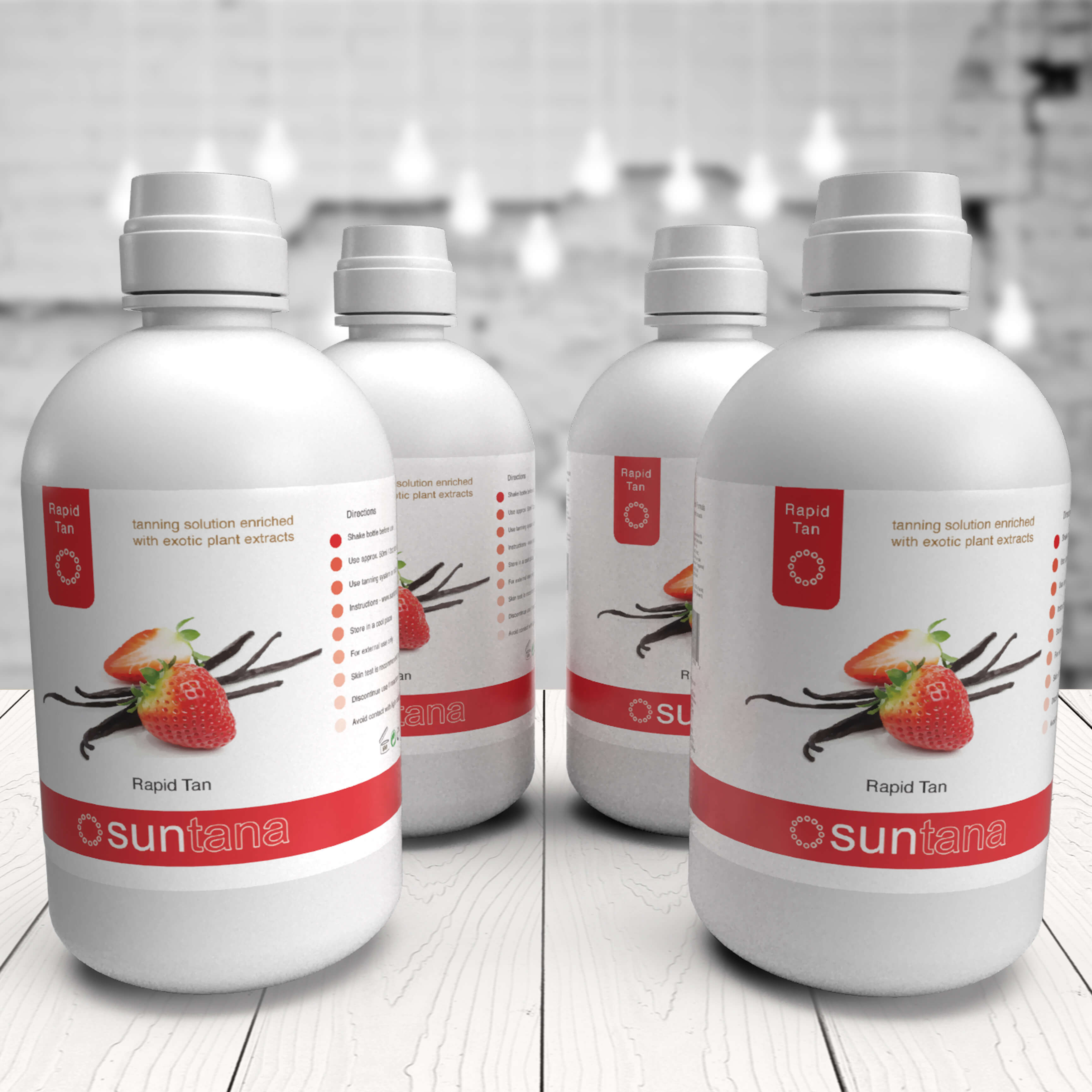 Suntana Solution - Rapid Tan - 128 oz / 1 Gal Strawberry-Vanilla (4 x ...
